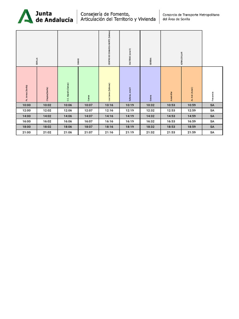 Horarios - Linea - 234 1 6 1 4 | PDF