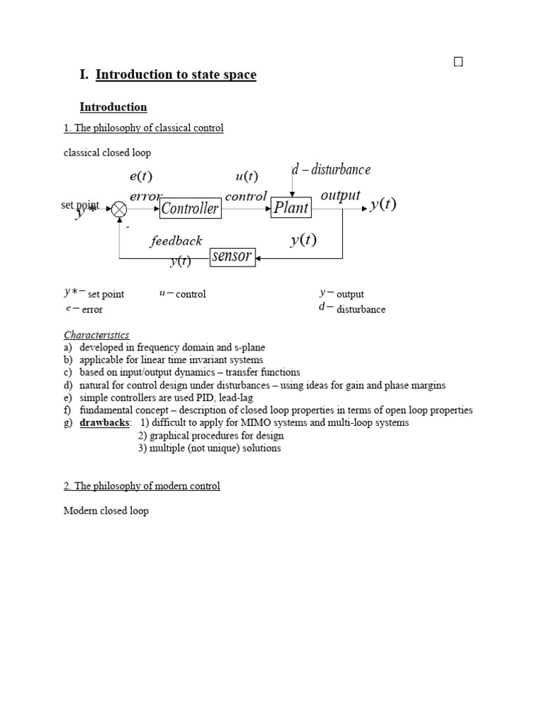 Classical Control Versus Modern Control | PDF | Control Theory | Algorithms