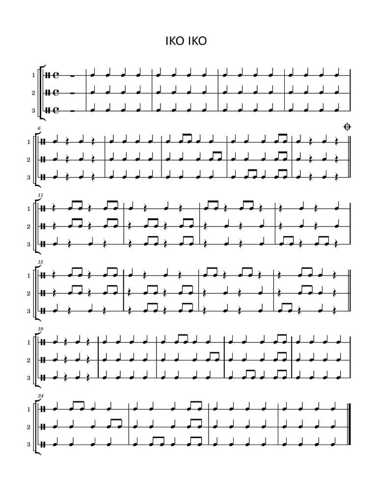 Iko Iko-Partitura | PDF