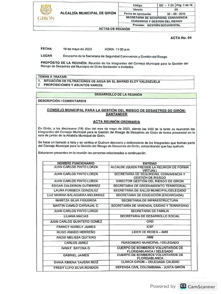 ACTA 04 DEL 19-05-2023 | PDF