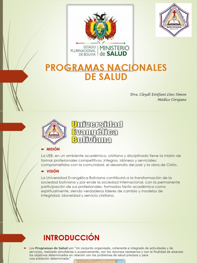 Programas Nacionales de Salud | PDF | Malaria | Fiebre del zika