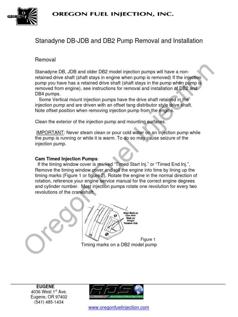 DB2 Injection Pump Installation Guide | PDF | Pump | Engines