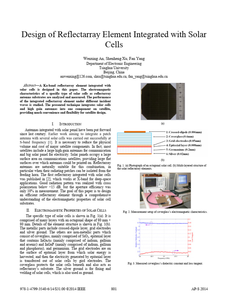 0_Design of Reflectarray Element Integrated With Solar Cells | Download ...