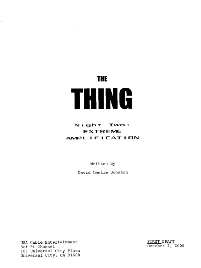 Return of The Thing Part 2 | PDF
