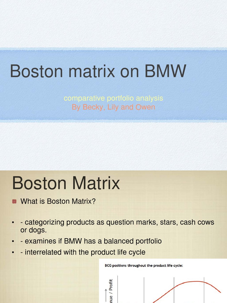 BMW's Balanced Product Portfolio in China: A Boston Matrix Analysis ...