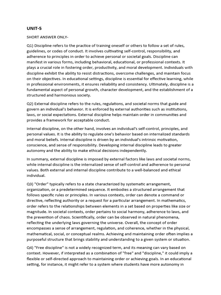 Unit 5 | PDF | Disciplines | Free Will
