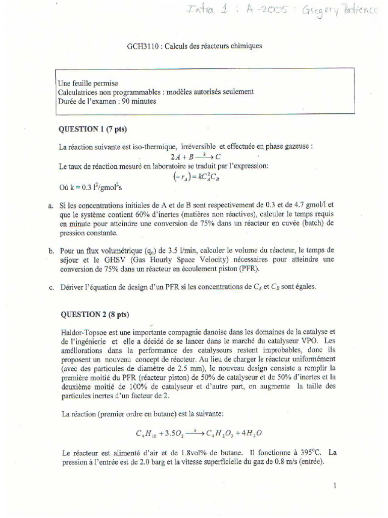 GCH3110 Intra1 A05 Q | PDF