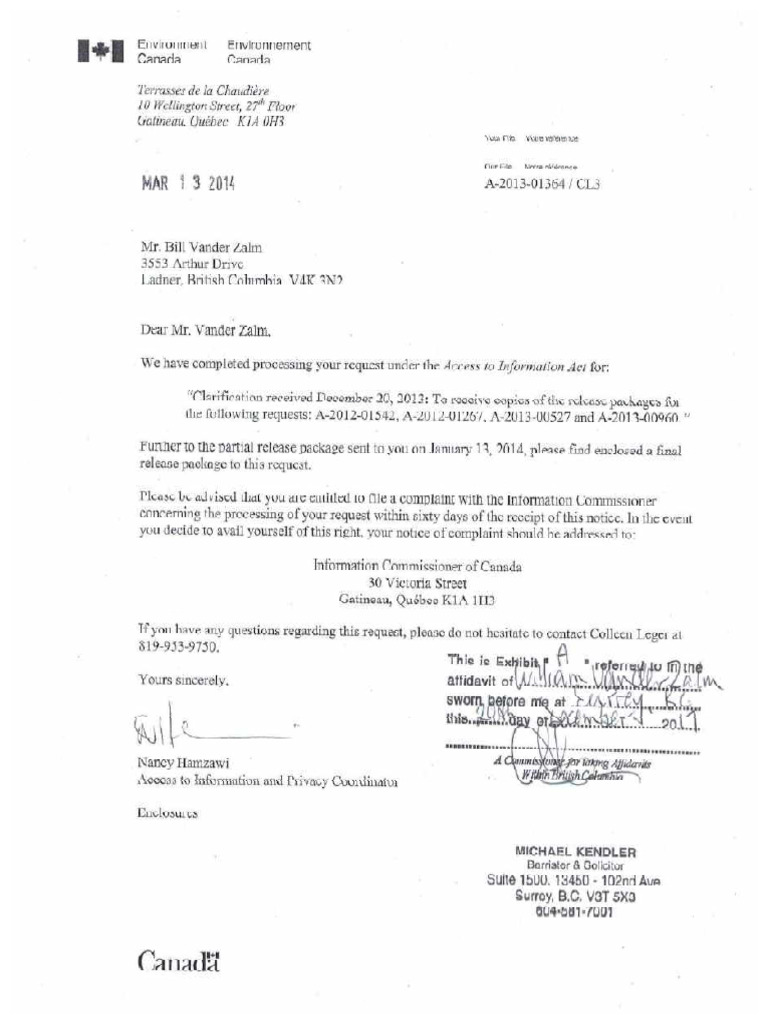 A-2013-01364/ CL3 - Canada ATIP Release | PDF