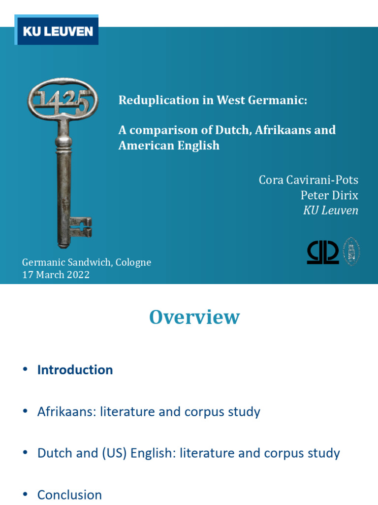 GermanicSandwich2022 Reduplication Final | PDF | Part Of Speech | Word