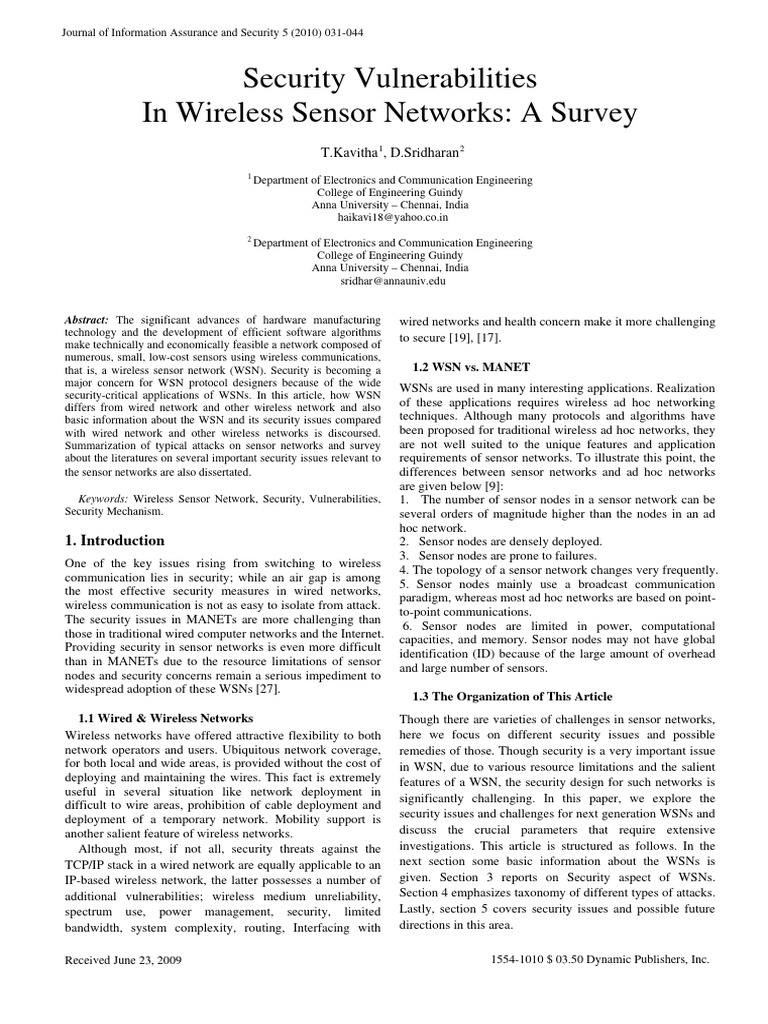 Security Challenges in Wireless Sensor Networks | PDF | Wireless Sensor Network | Computer Network