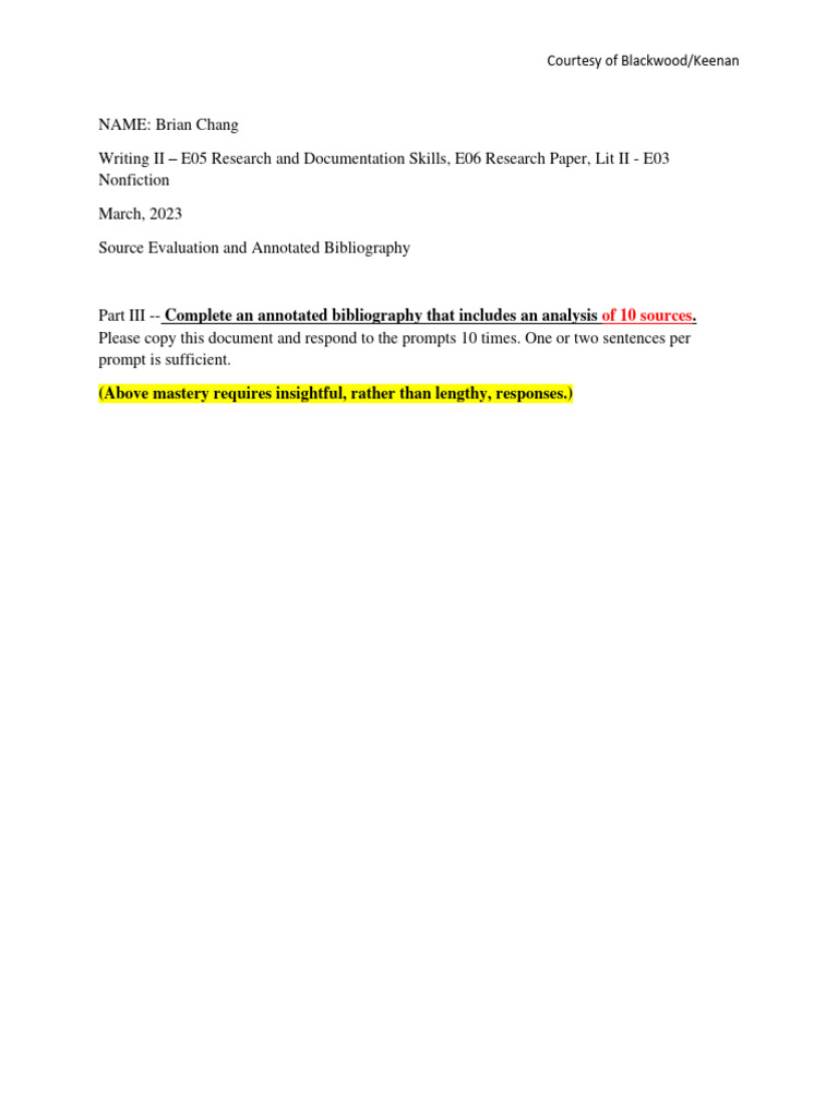 Annotated Bibliography Finished | PDF | Credibility | Civil Rights Act ...