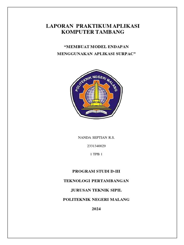 17 2331340029 Nanda Septian R.S Modeling Surpac Compressed | PDF