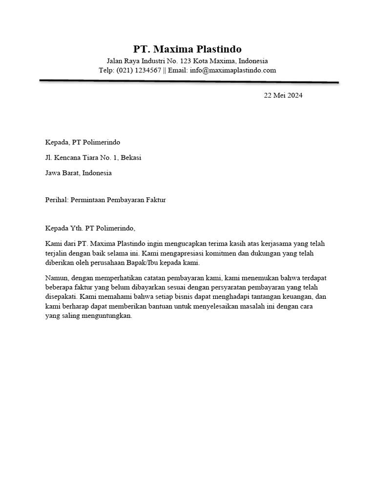 Daftar Penerima Surat Tagihan | PDF