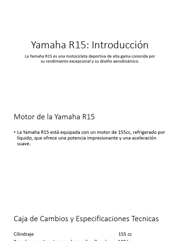 Yamaha R15 | PDF