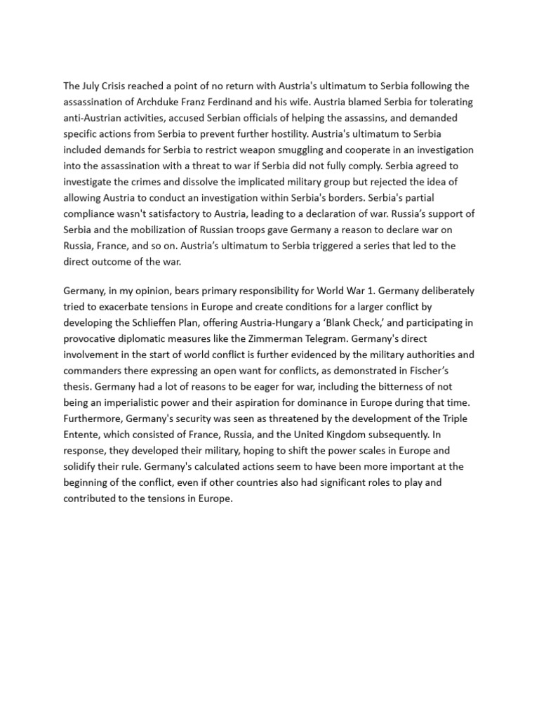 The July Crisis | PDF | History