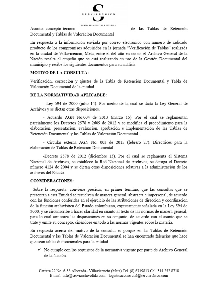 Concepto Ténico - CIA | PDF