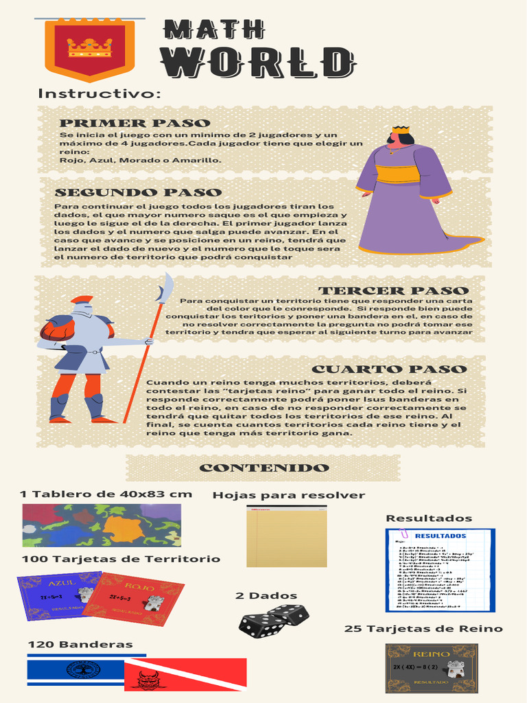 Instrucciones para el juego WORLD MATH | PDF