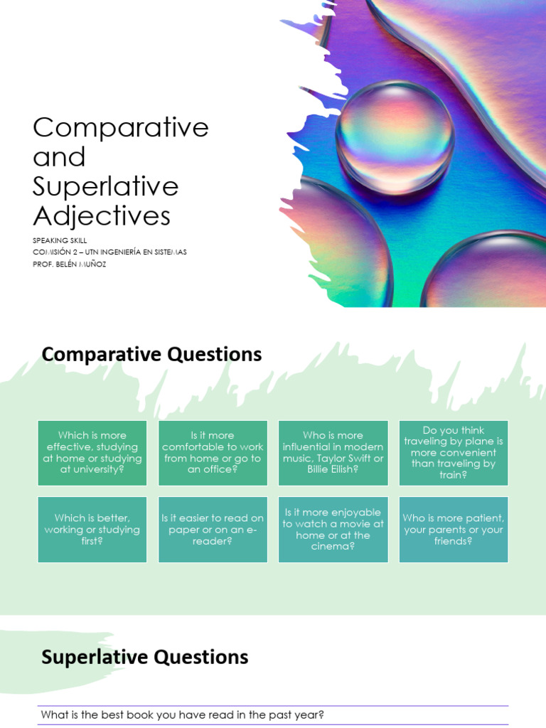 Compartive and Superlative Adjectives | PDF