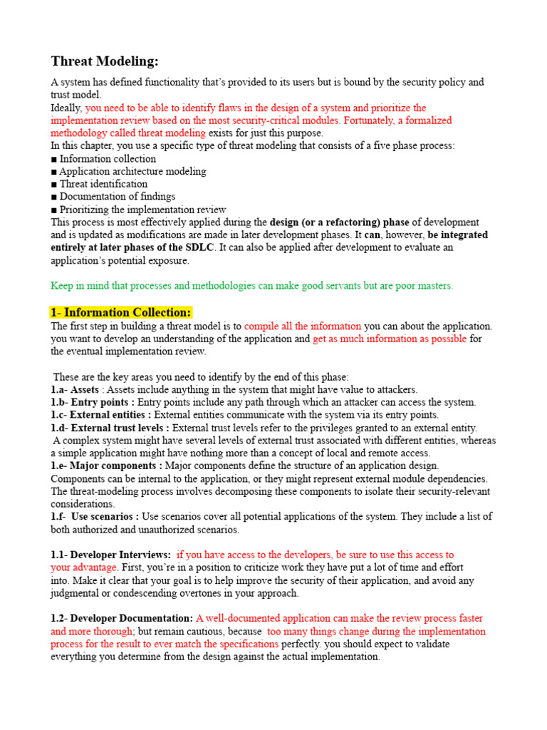 Threat Modeling | Download Free PDF | Class (Computer Programming) | System