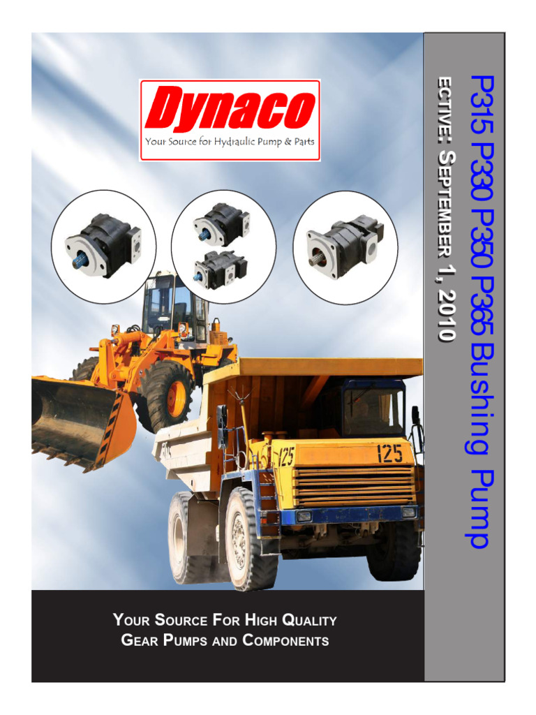 1_Dynaco P315 P330 P350 P365 Bushing Pump | PDF | Pump | Torque