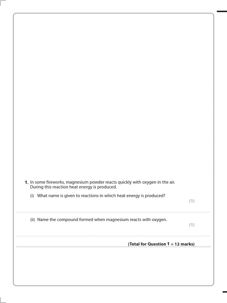 Chapter 19 Practice Paper 1 | PDF | Chemistry | Chemical Substances