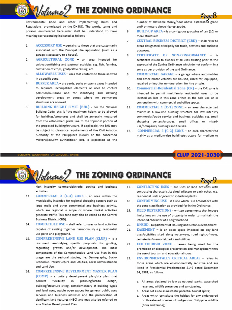 Split CLUP Volume 2 | PDF | Zoning | Infrastructure