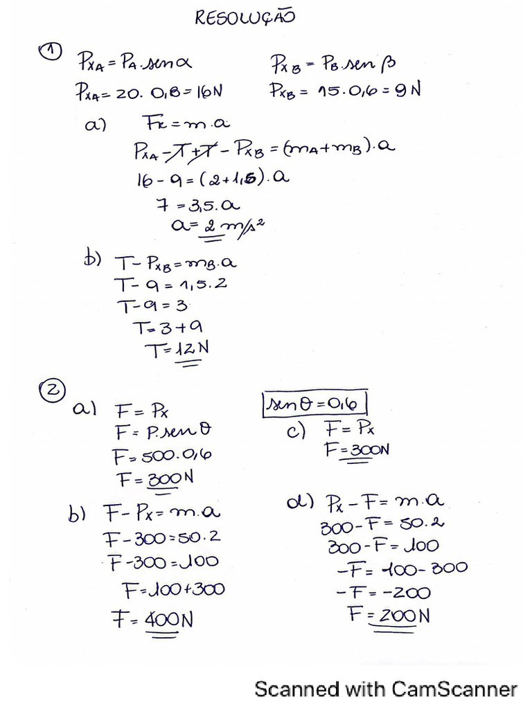 Resolucao Exercicios 2BI | PDF