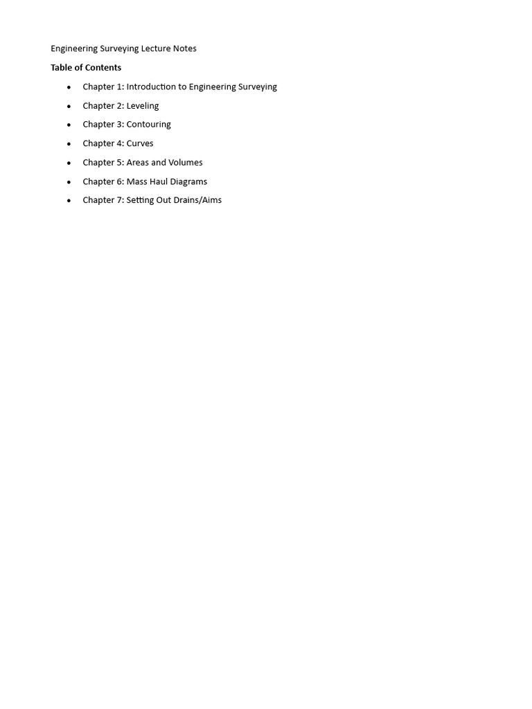 Engineering Surveying Lecture Notes | PDF | Surveying | Area