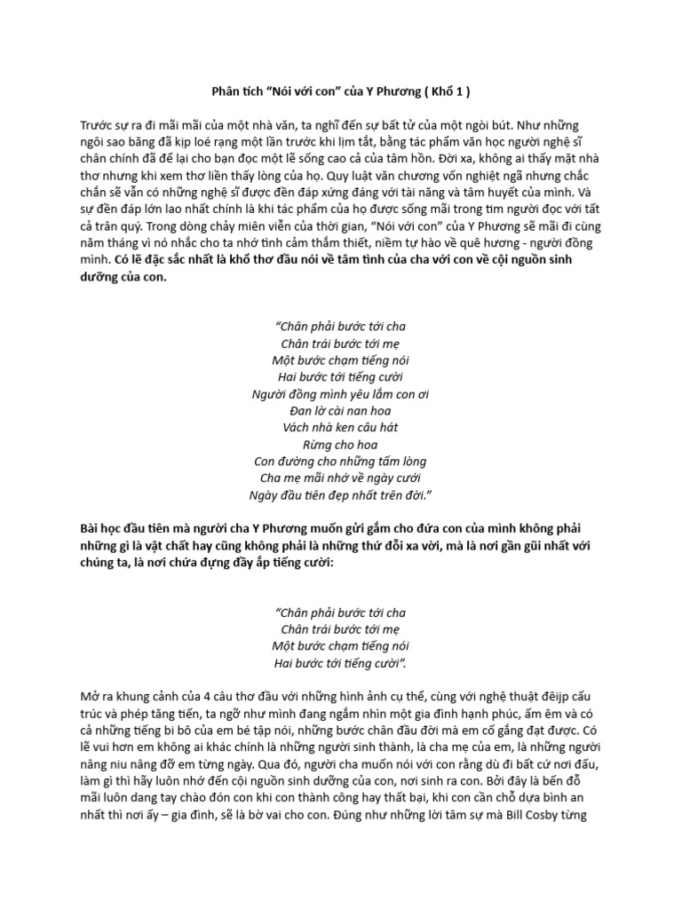 Phân Tích Nói V I Con KH 1 | PDF