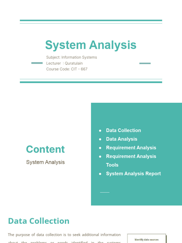 Lec 9 - System Analysis Part2 | PDF | Data | Information Science