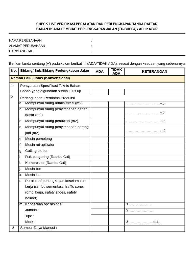 Ceklis Rambu PP | PDF | Komputer