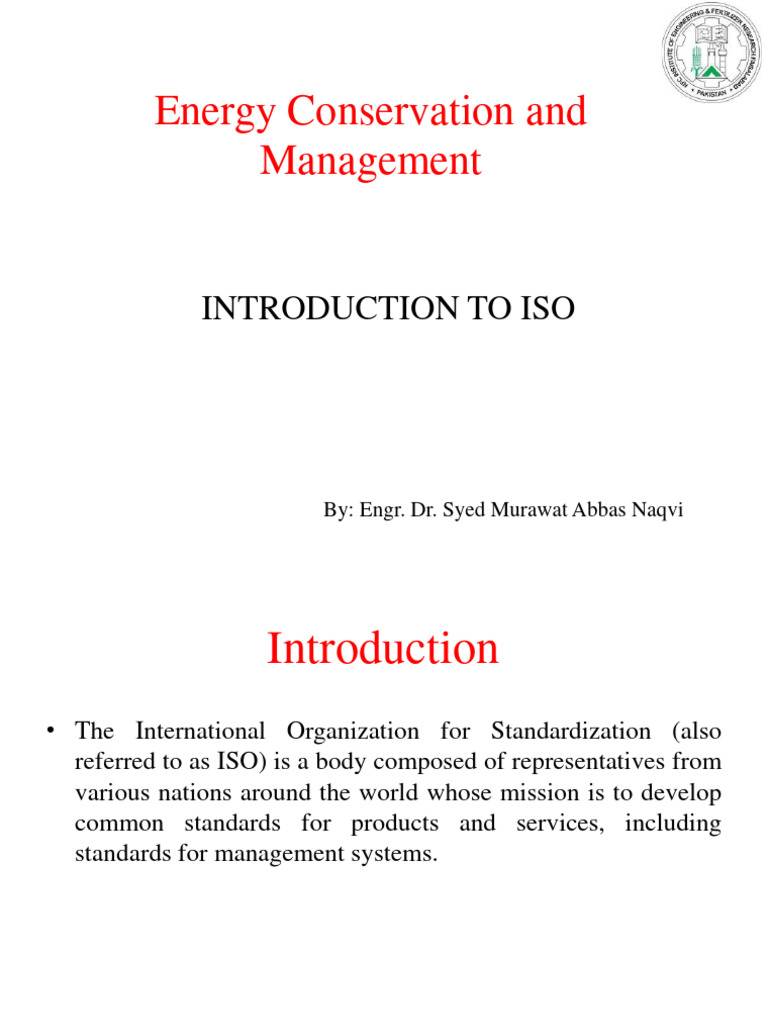 Energy Conservation and Management: Introduction To Iso | PDF ...