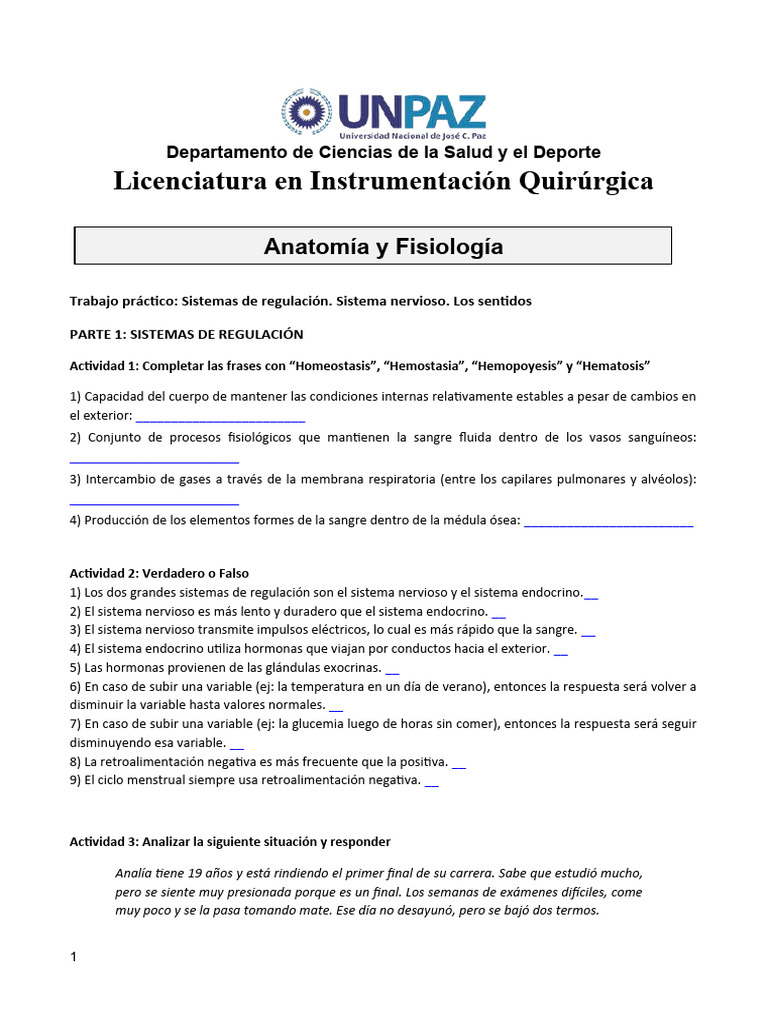 TP19 - Sistemas de Regulación, Sistema Nervioso, Sentidos_cb4aaecb86474e3f8cb8e40aa55b3701 ...
