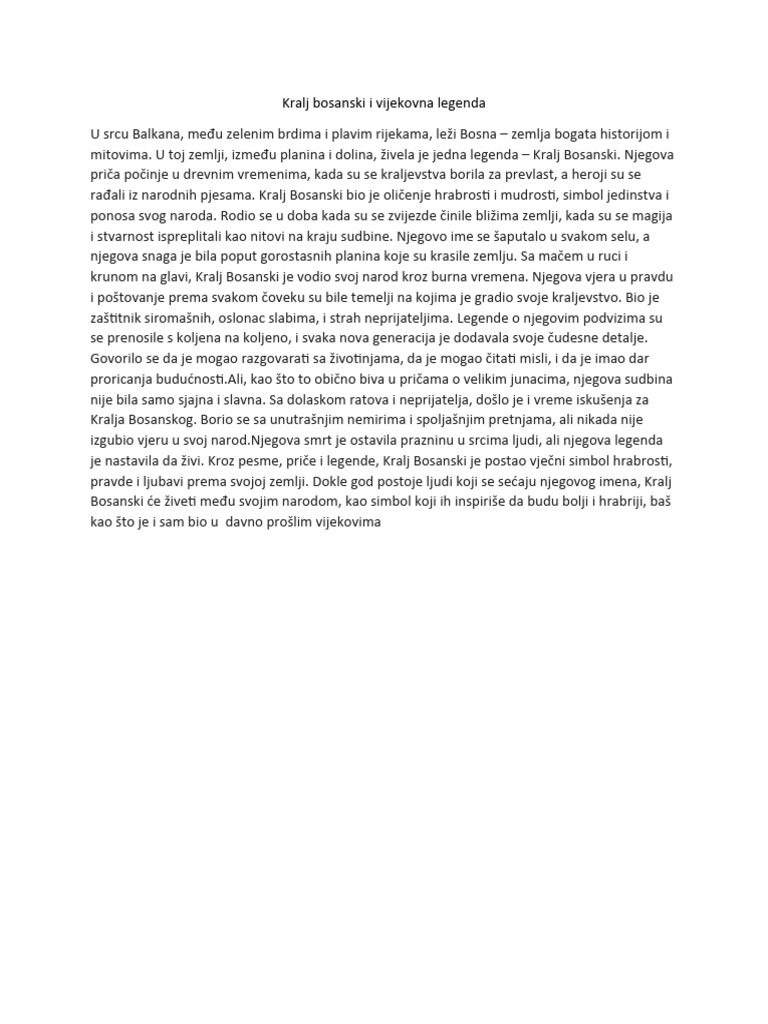 Kralj Bosanski | PDF