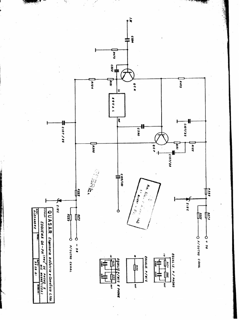 ESQUEMA QA - PH Pré de Phono e Mic Magneticos | PDF