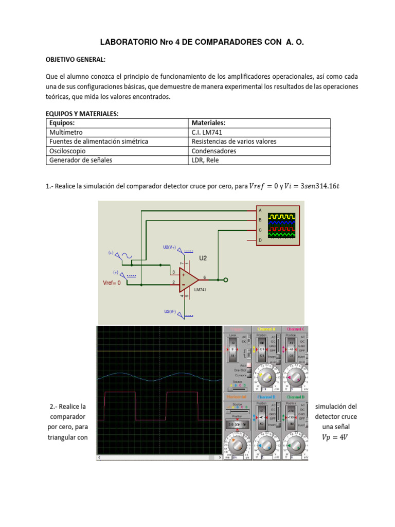 2.2. - Laboratorio - 4 - de Comparadores 4 | PDF | Ciencia de los Materiales | Ingeniería ...