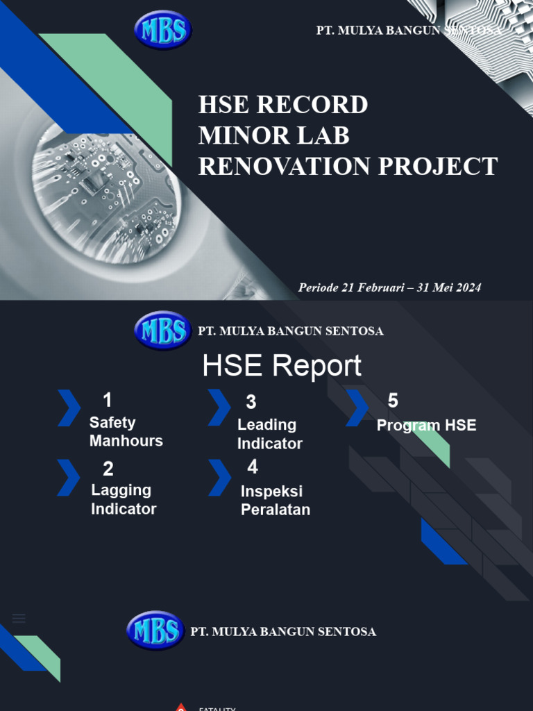 HSE Record Project Lab Minor PT. MBS Mei 2024 | PDF