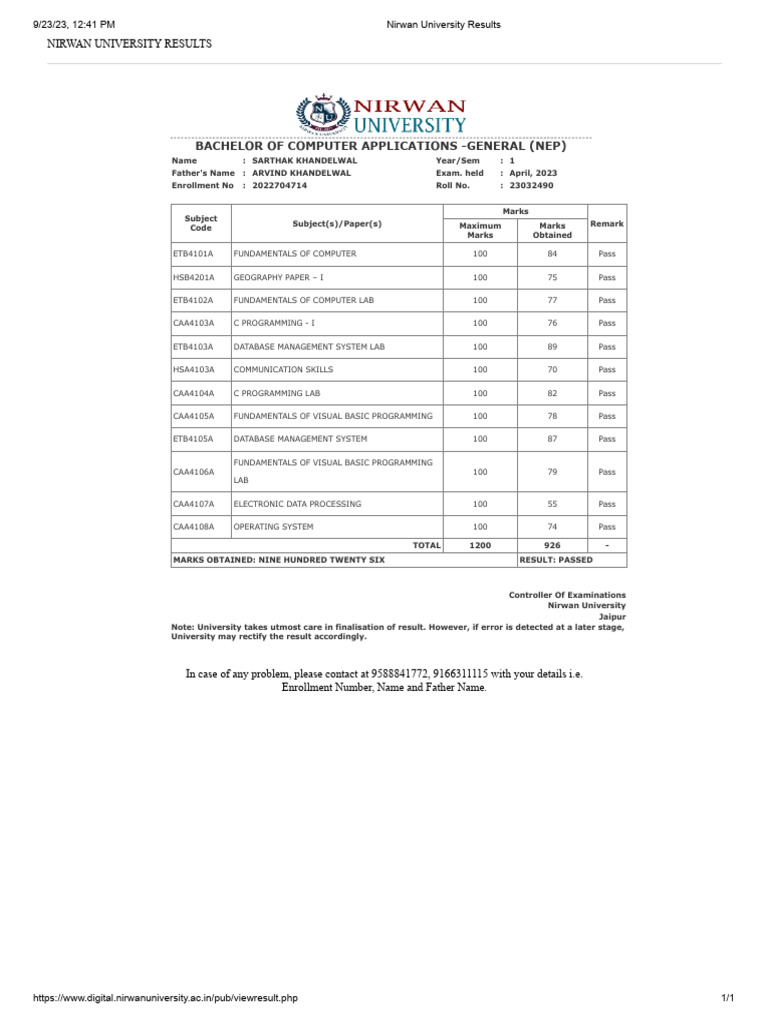 Marksheet | Download Free PDF | Computer Programming | Computing