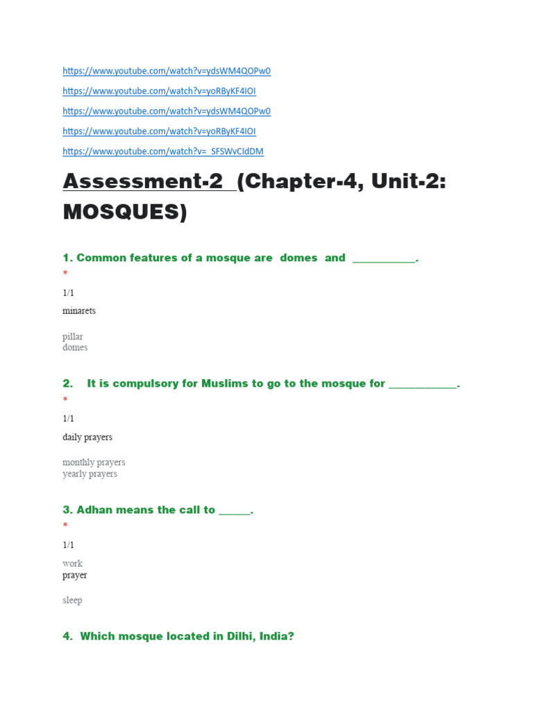 Islamiat Final | PDF | Mosque | Abrahamic Religions
