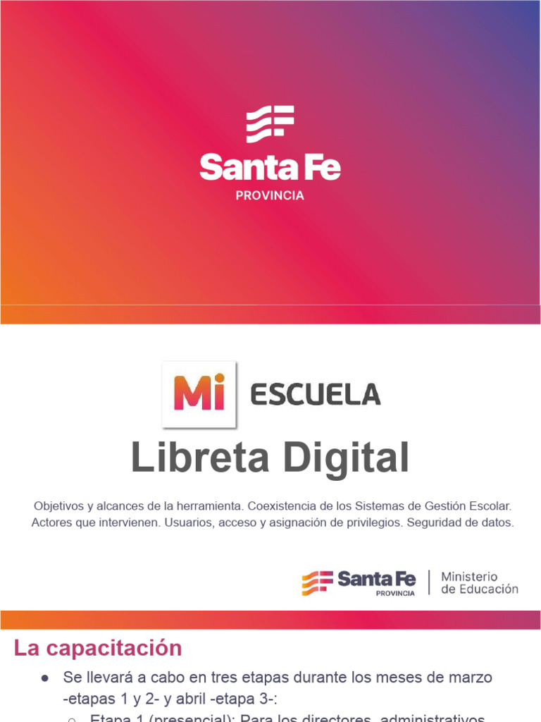 Capacitación Libreta Digital | PDF | Escuelas | Documento de identidad