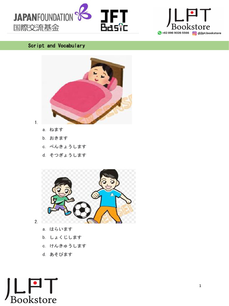 Persiapan JFT Basic Volume 11 | PDF