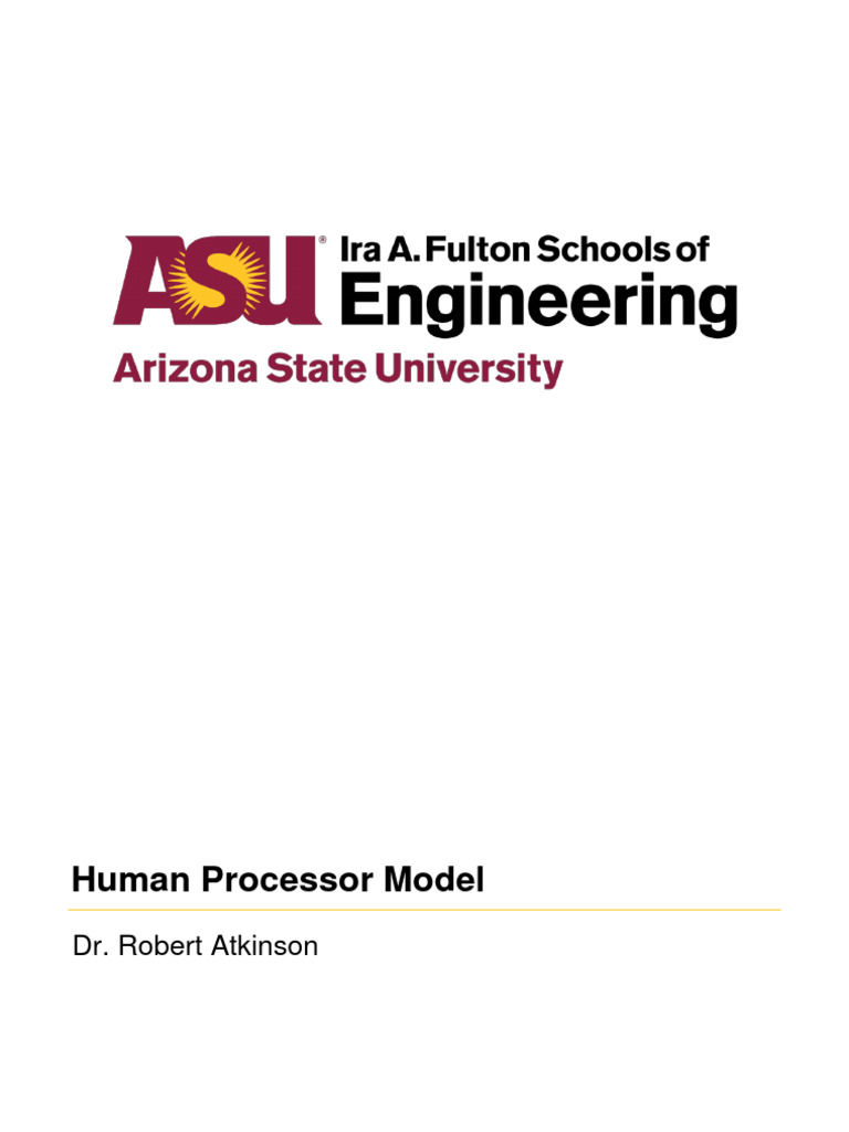 Understanding the Human Processor Model | PDF | Expert | Metacognition