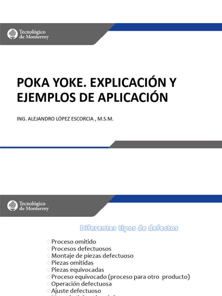 Poka Yoke Explicación 1 | PDF