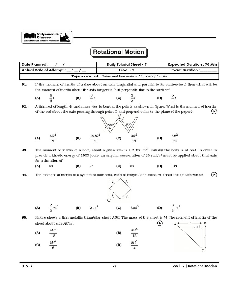 Rotation DTS-7 | PDF | Rotation | Physical Phenomena