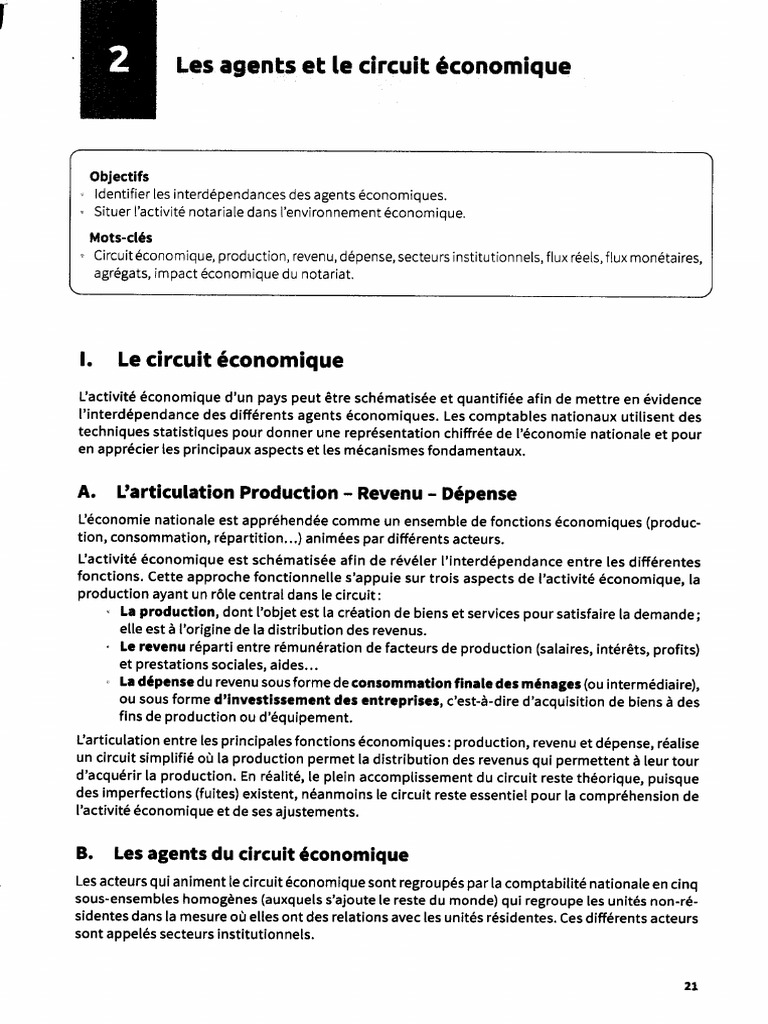 Chap 2 - LES AGENTS ET LE CIRCUIT ECONOMIQUE | PDF