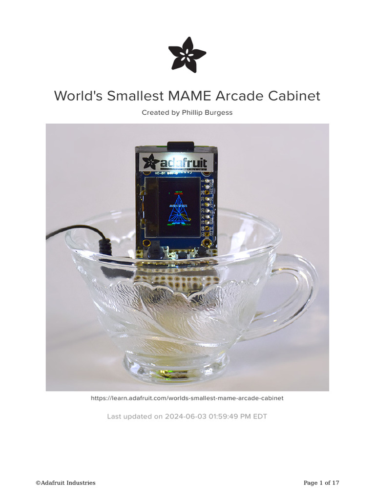 worlds-smallest-mame-arcade-cabinet | PDF | Raspberry Pi | Display Resolution