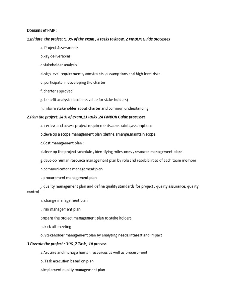 PMP NOtes | PDF | Project Management | Agile Software Development