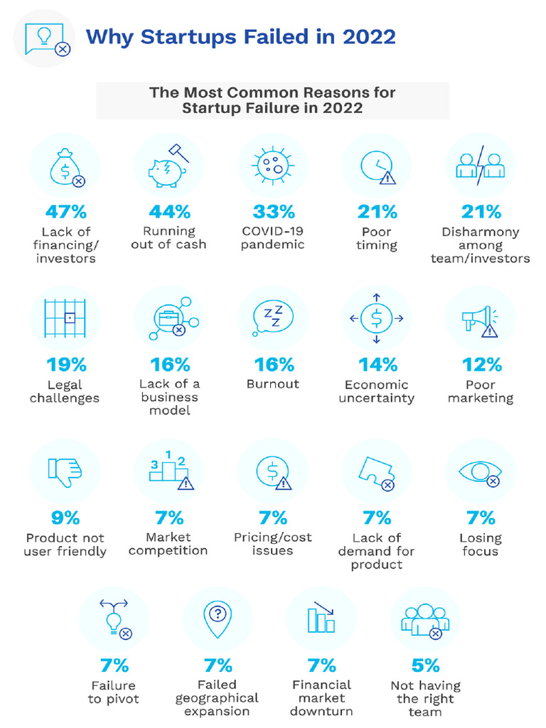 Top Reasons for startup failures | PDF