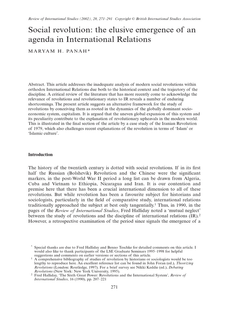 Social Revolution - The Elusive Emergence of An Agenda in IIRR | PDF ...