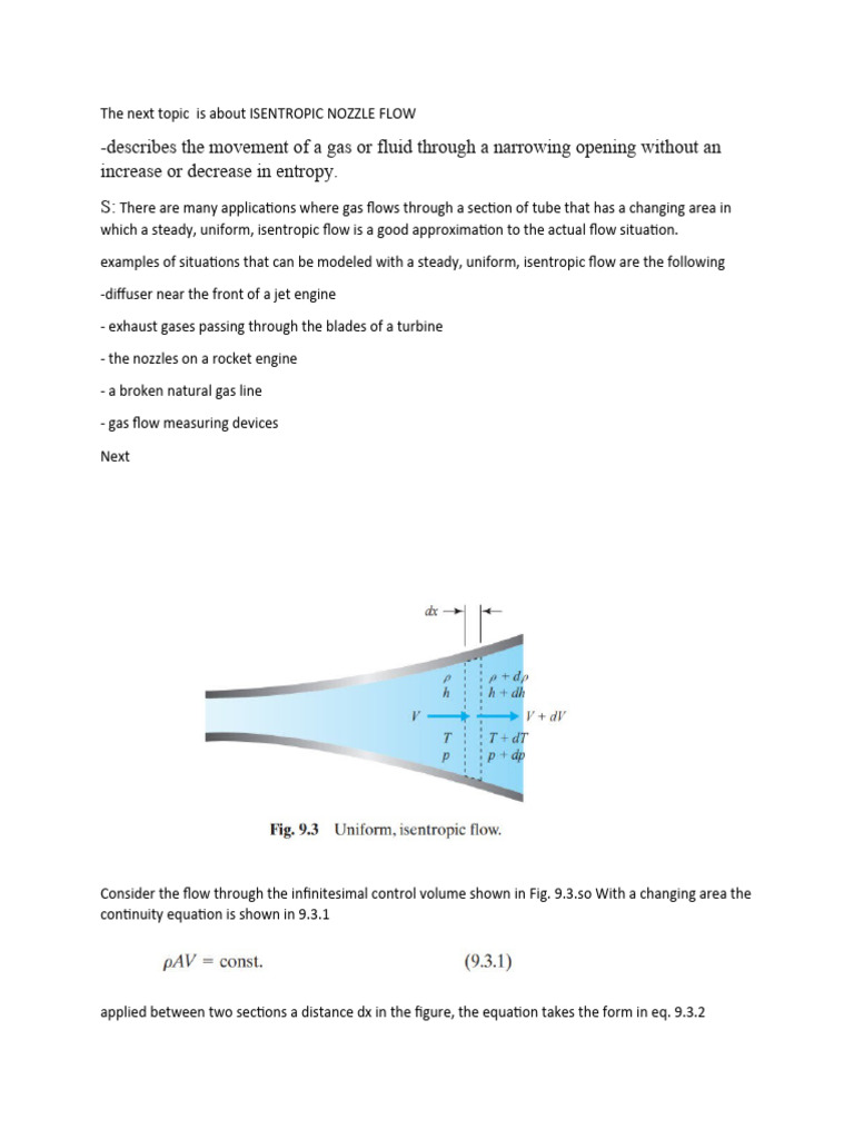 ISENTROPIC NOZZLE FLOW (AutoRecovered) | PDF | Shock Wave | Fluid Dynamics